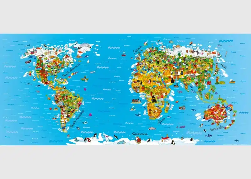 Wall Mural Map, 202 x 90 cm, FTNH 2731 - agdesign.market